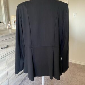 Lane Bryant | Jackets & Coats | Lane Bryant Black Zipfront Blazer ...